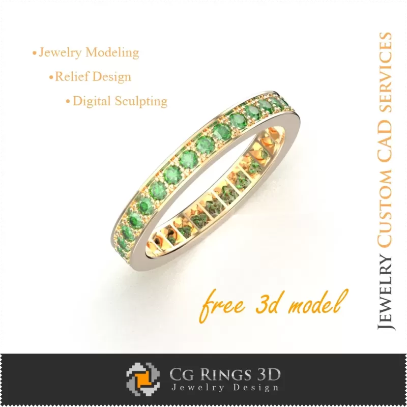 Wedding Ring - Free 3D CAD Jewelry